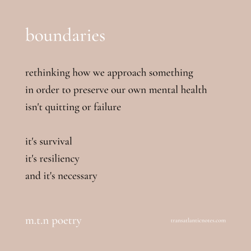 Boundaries: Protecting Our Mental Health (Poem) – transatlantic | notes